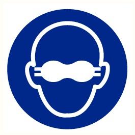 BHV sticker, pictogram, veiligheidsbril verplicht - Vivas Medica B.V.